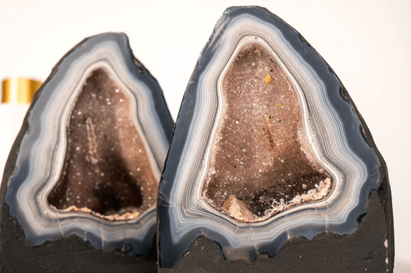 Pairs Of Agate Geodes | Pair Of Amethyst Geodes | E2D Crystals & Minerals