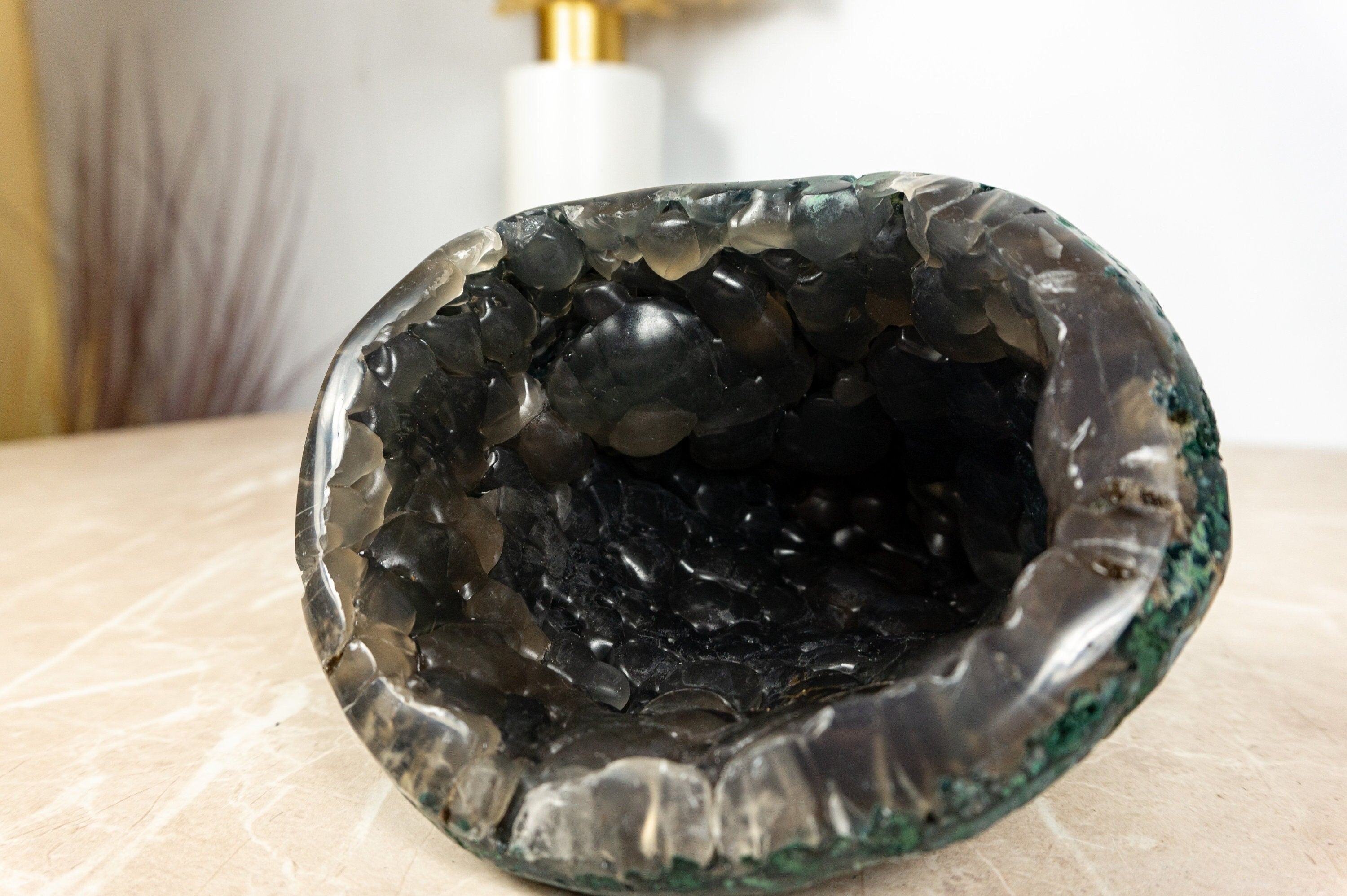 Extramely Rare Botryoidal Chalcedony Formed in Amethyst Geode | E2D