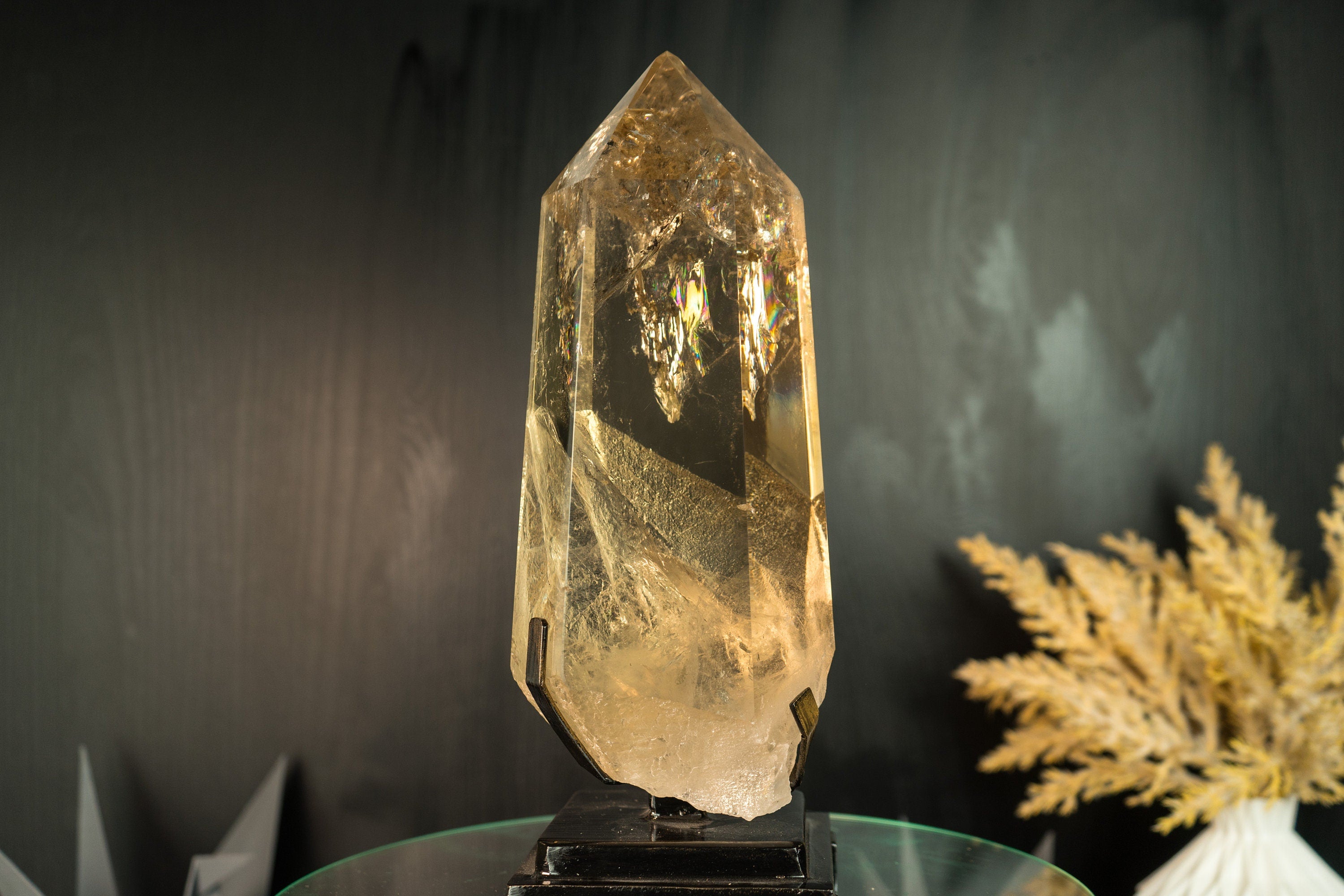 Epic Large Natural Raw Citrine Crystal Quartz with Honey Yellow Citrine